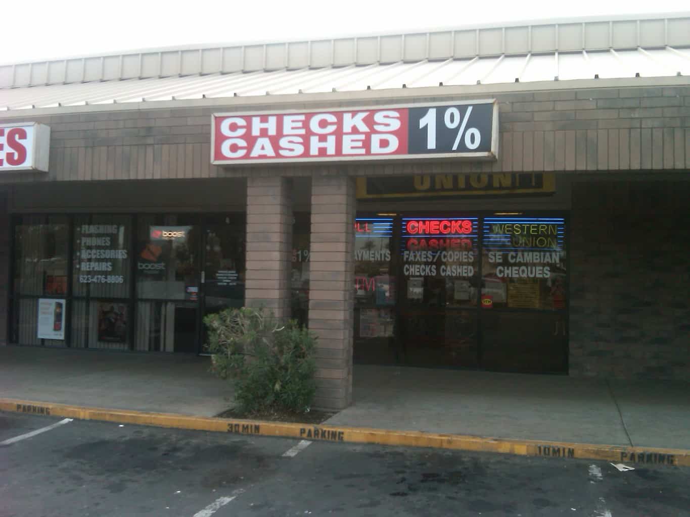 1 Checks Cashed 1 Check Cashing Location